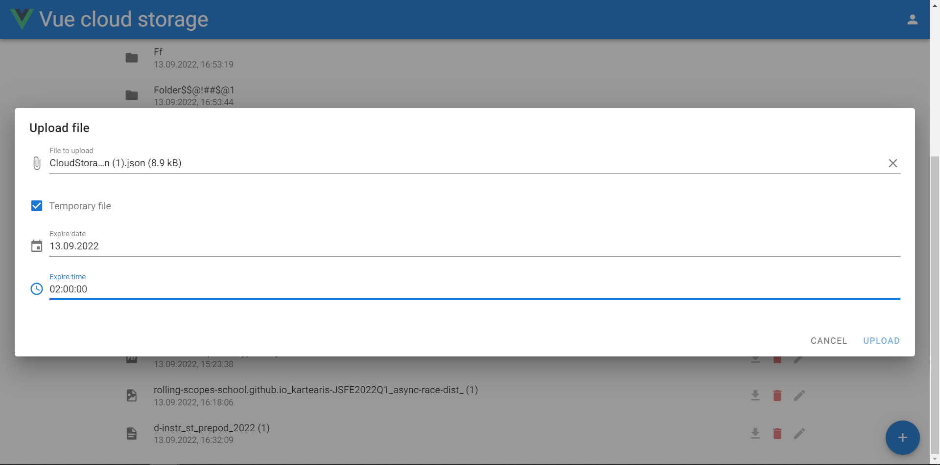 Vue cloud storage | vue-cloud-storage